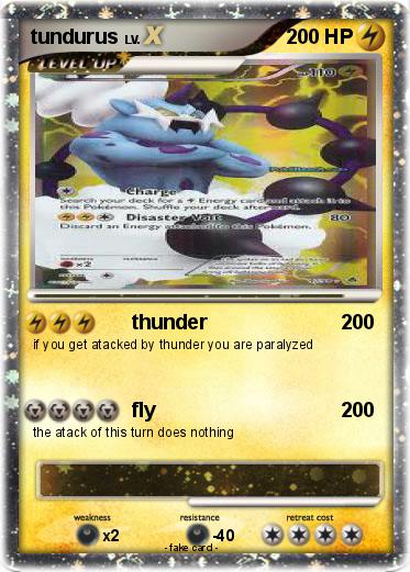 Pokémon tundurus 2 2 - thunder - My Pokemon Card