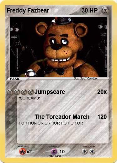 Pokémon Freddy Fazbear 1775 1775 - Jumpscare - My Pokemon Card