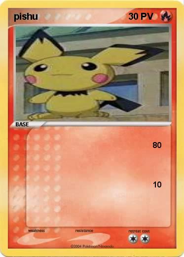 Pokémon pishu 1 1 - Ma carte Pokémon