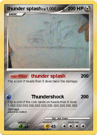 Pokémon thunder splash - thunder splash - My Pokemon Card