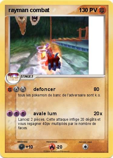 Pokémon rayman combat - defoncer - Ma carte Pokémon