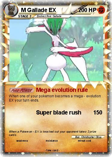 Pokémon M Gallade EX 3 3 - Mega evolution rule - My Pokemon Card