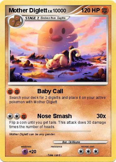 Pokémon Mother Diglett - Baby Call - My Pokemon Card