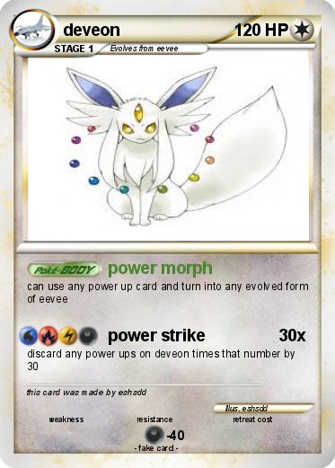 Pokémon deveon 1 1 - power morph - My Pokemon Card