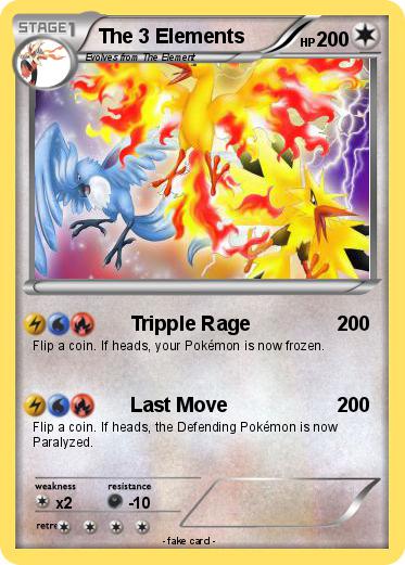 Pokémon The 3 Elements - Tripple Rage - My Pokemon Card