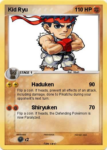 Pokémon Kid Ryu 1 1 - Haduken - My Pokemon Card