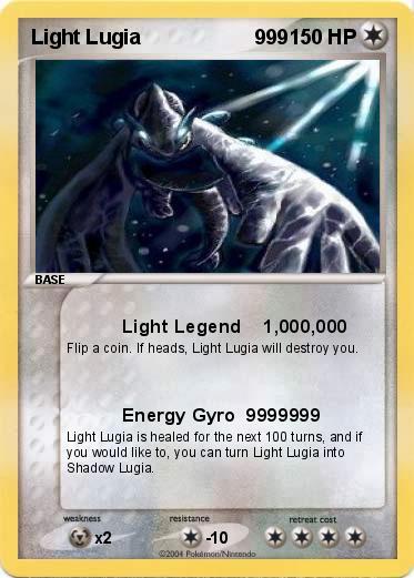 Pokémon Light Lugia 999 999 - Light Legend 1,000,000 - My Pokemon Card