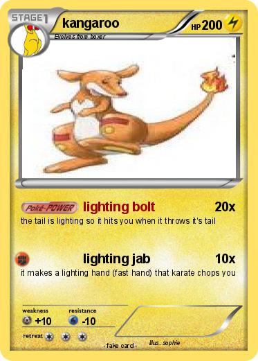Pokémon kangaroo 48 48 - lighting bolt - My Pokemon Card