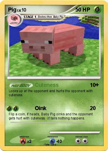 Pokémon Pig 457 457 - Cuteness - My Pokemon Card