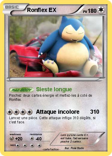 Pokémon Ronflex EX 4 4 - Sieste longue - Ma carte Pokémon
