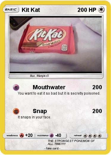 Pokémon Kit Kat 58 58 - Mouthwater - My Pokemon Card