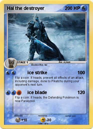 Pokémon Hal the destroyer - ice strike - My Pokemon Card