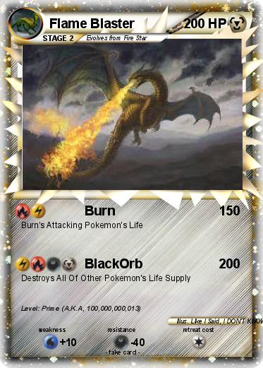 Pokémon Flame Blaster 1 1 - Burn - My Pokemon Card