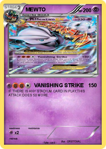 Pokémon MEWTO 373 373 - VANISHING STRIKE - My Pokemon Card