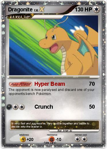 Pokémon Dragonite 750 750 - Hyper Beam - My Pokemon Card