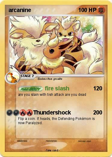 Pokémon arcanine 636 636 - fire slash - My Pokemon Card