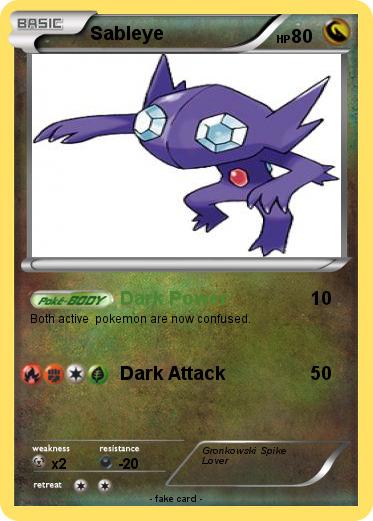 Pokémon Sableye 110 110 - Dark Power - My Pokemon Card