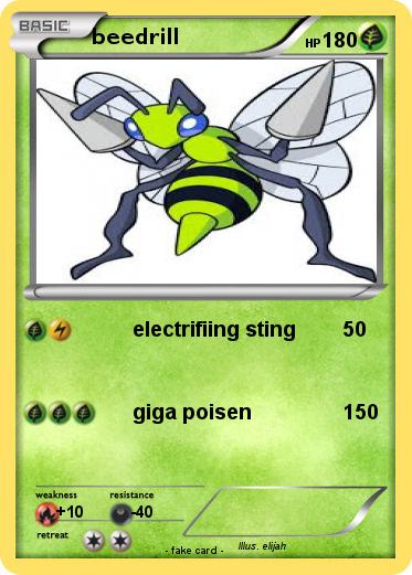Pokémon beedrill 272 272 - electrifiing sting - My Pokemon Card