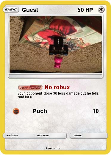Pokémon Guest 143 143 - No robux - My Pokemon Card