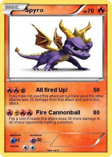 Pokémon Spyro 1129 1129 - All fired Up! - My Pokemon Card