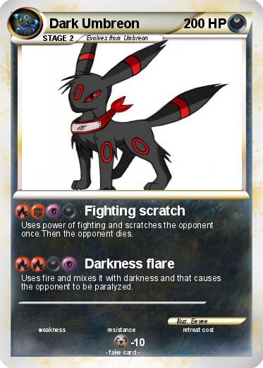 Pokémon Dark Umbreon 51 51 - Fighting scratch - My Pokemon Card