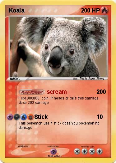 Pokémon Koala 1200 1200 - scream - My Pokemon Card