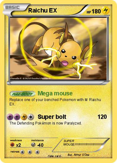 Pokémon M Raichu EX 4 4 - Mega mouse - My Pokemon Card