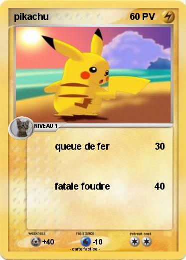 Pokémon pikachu 6842 6842 - queue de fer - Ma carte Pokémon