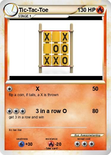 Pokémon Tic Tac Toe 1 1 - X - My Pokemon Card