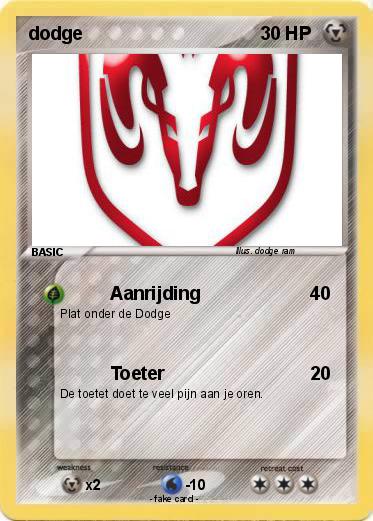Pokémon dodge 133 133 - Aanrijding - My Pokemon Card