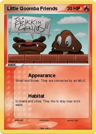 Pokémon Little Goomba Friends - Appearance - My Pokemon Card