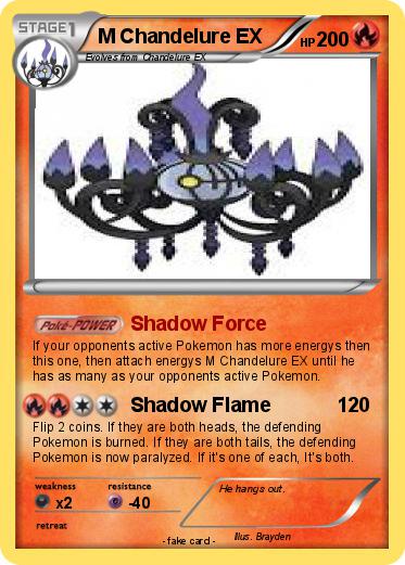 Pokémon M Chandelure EX 1 1 - Shadow Force - My Pokemon Card