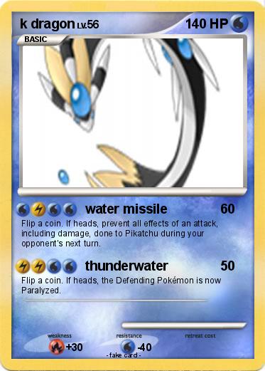 Pokémon k dragon - water missile - My Pokemon Card