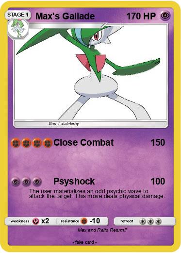Pokémon Max s Gallade - Close Combat - My Pokemon Card