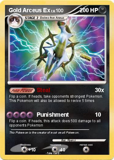 Pokémon Gold Arceus Ex - Steal - My Pokemon Card