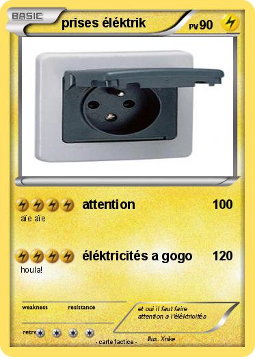 Pokémon prises elektrik - attention - Ma carte Pokémon