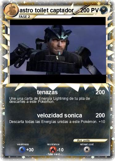 Pokémon astro toilet captador - tenazas - Mi carta pokémon
