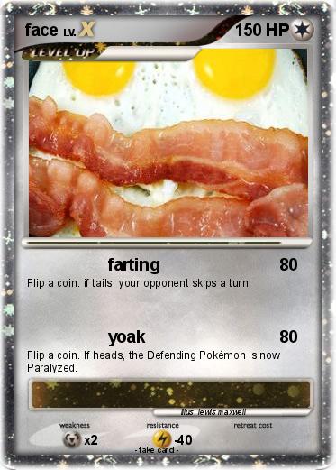Pokémon face 44 44 - farting - My Pokemon Card