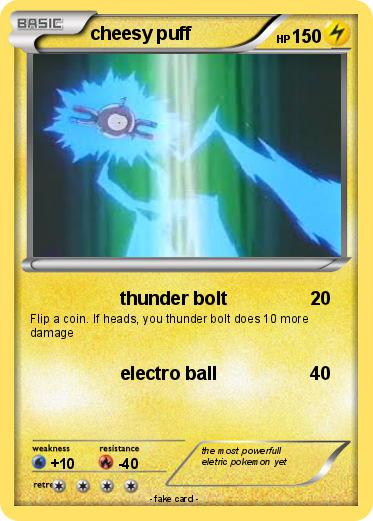 Pokémon cheesy puff - thunder bolt - My Pokemon Card