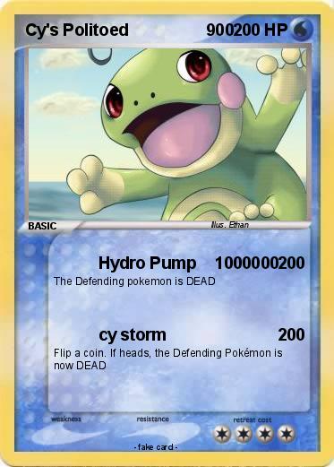 Pokémon Cy s Politoed 900 900 - Hydro Pump 1000000 - My Pokemon Card