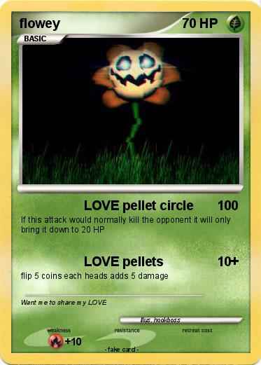 Pokémon flowey 70 70 - LOVE pellet circle - My Pokemon Card