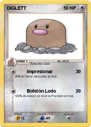 Pokémon DIGLETT 70 70 - Impresionar - My Pokemon Card