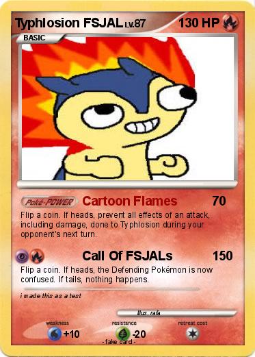 Pokémon Typhlosion FSJAL - Cartoon Flames - My Pokemon Card