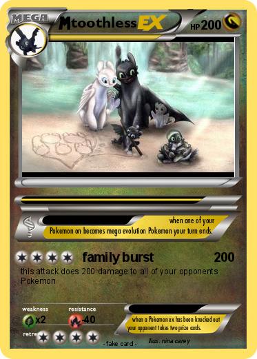 Pokémon toothless 739 739 - family burst - My Pokemon Card
