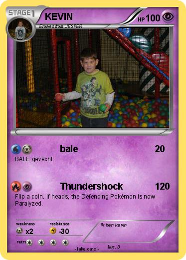 Pokémon KEVIN 1110 1110 - bale - My Pokemon Card