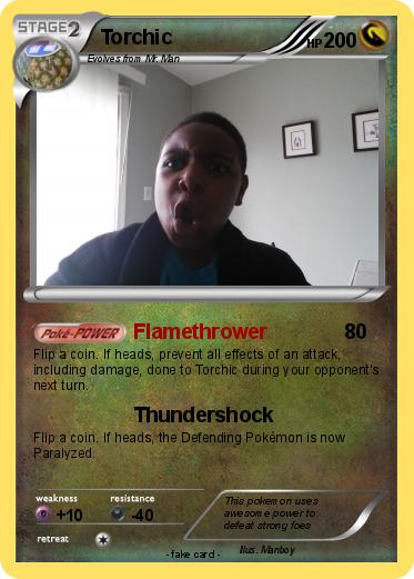 Pokémon Torchic 300 300 - Flamethrower - My Pokemon Card