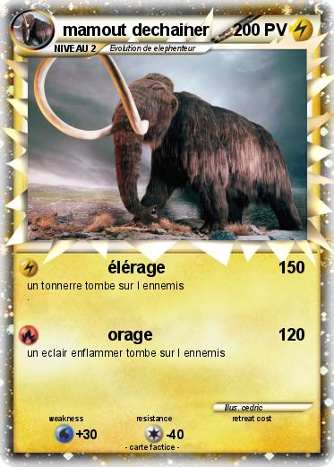 Pokémon mamout dechainer - élérage - Ma carte Pokémon