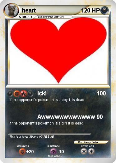 Pokémon heart 92 92 - Ick! - My Pokemon Card