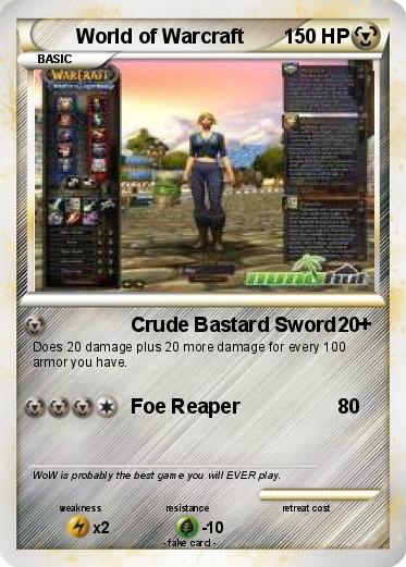 Pokémon World of Warcraft 9 9 - Crude Bastard Sword - My Pokemon Card