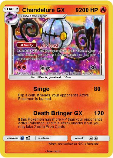 Pokémon Chandelure GX 1 1 - Singe - My Pokemon Card
